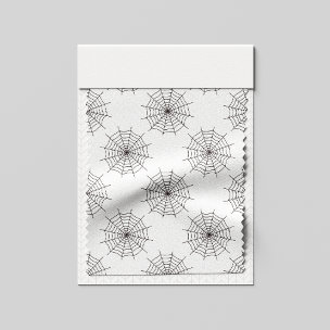 White Spider Web Halloween Fabric | Zazzle