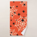 Halloween Spiders on Web Bath Towel Set | Zazzle