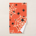 Halloween Spiders on Web Bath Towel Set | Zazzle