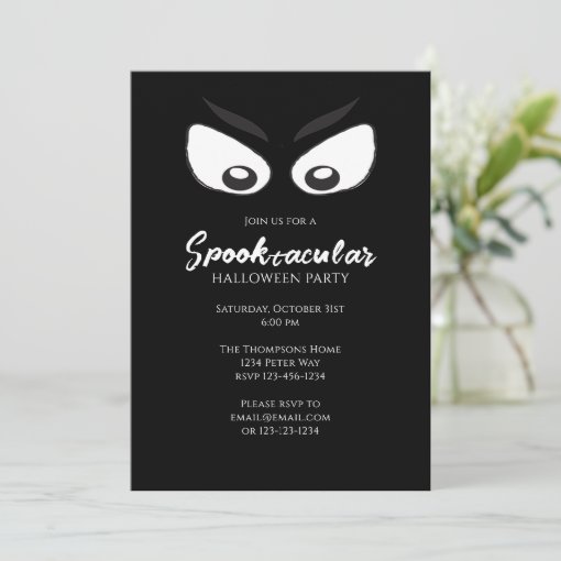 Halloween Spooktacular Ghost QR Code Social Media Invitation | Zazzle