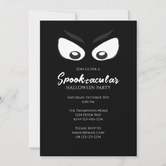 Halloween Spooktacular Ghost QR Code Social Media Invitation | Zazzle