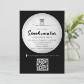 Halloween Spooktacular Owl QR Code Social Media Invitation | Zazzle