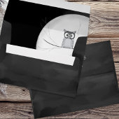Halloween Spooky Black Scary Creepy Owl Envelope | Zazzle