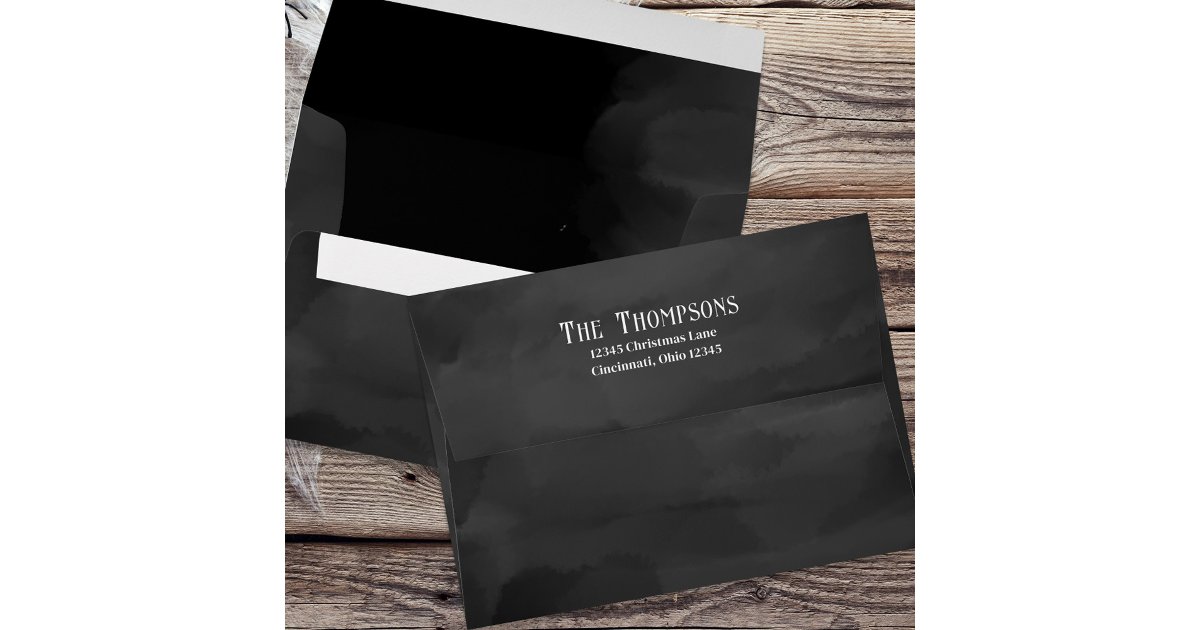 Halloween Spooky Black Scary Night Fog Envelope | Zazzle