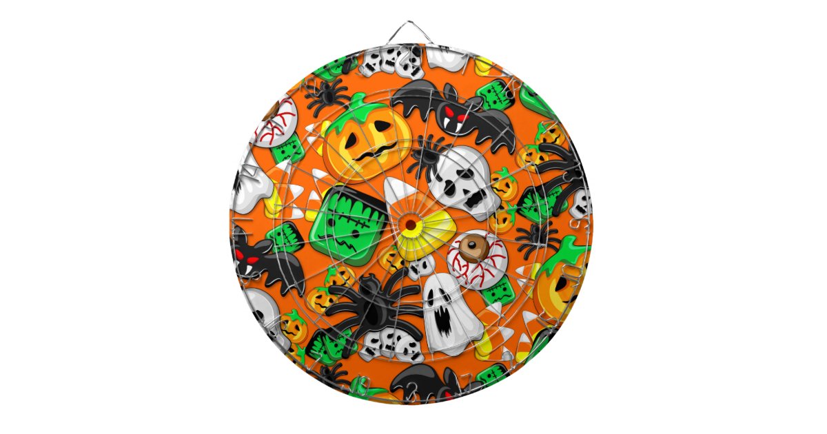 Halloween Spooky Candies Party Dart Board | Zazzle