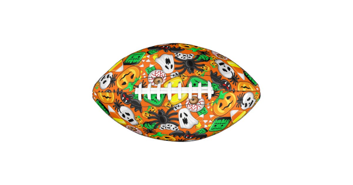 Halloween Spooky Candies Party Football | Zazzle