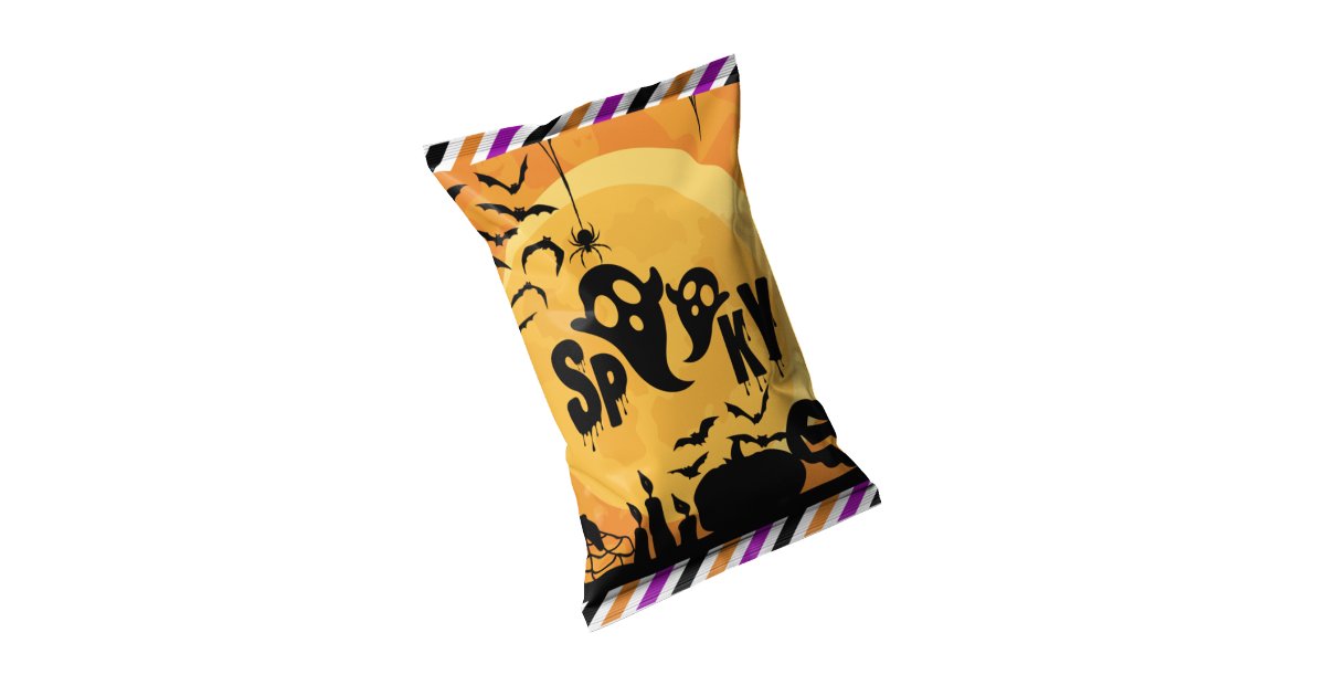 Halloween Spooky Chip Bag Wrappers Party Favors Notepad | Zazzle