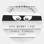 Halloween Spooky Creepy Mummy Trick or Treat Class Classic Round ...