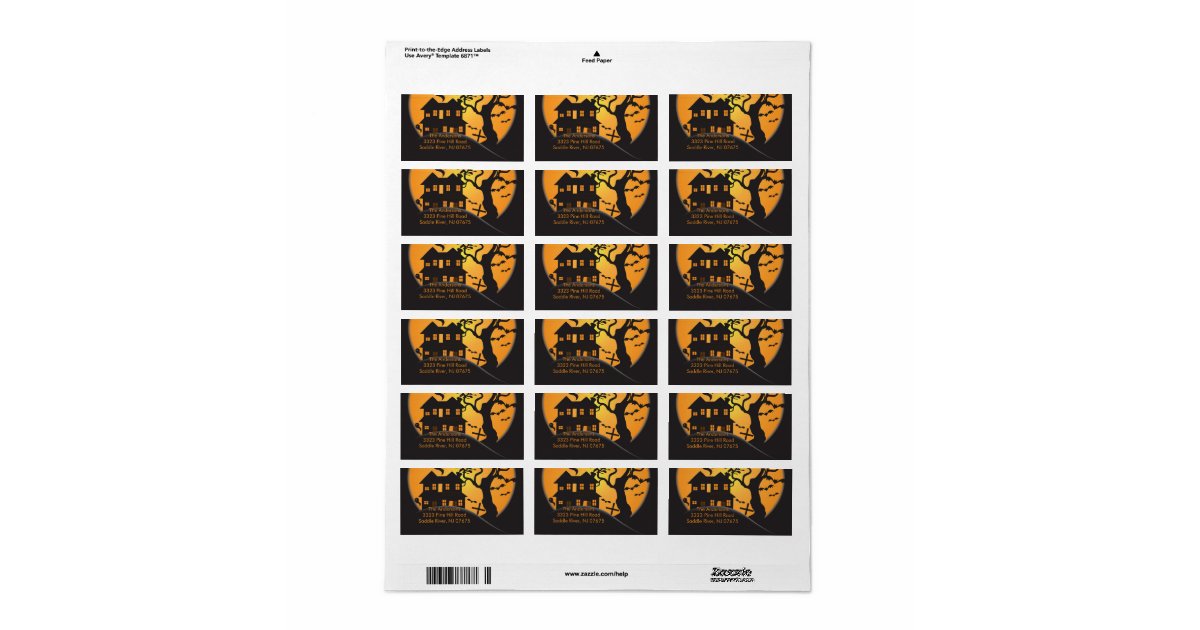 Spooky Blank Address Label Templates