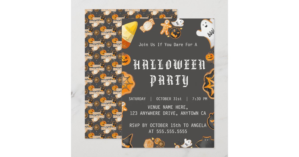 HALLOWEEN SPOOKY PARTY INVITATION | Zazzle