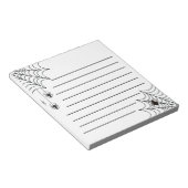Halloween Spooky Spider Web Lined Paper Notepad | Zazzle