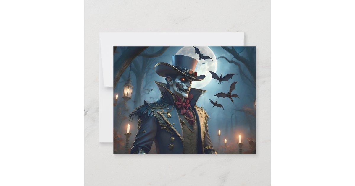Halloween Steampunk Southern Gentleman Zombie Postcard | Zazzle