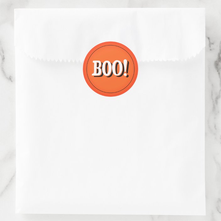 Halloween Stickers-Boo! Classic Round Sticker | Zazzle.com