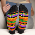 Halloween Striped Icons Socks | Zazzle