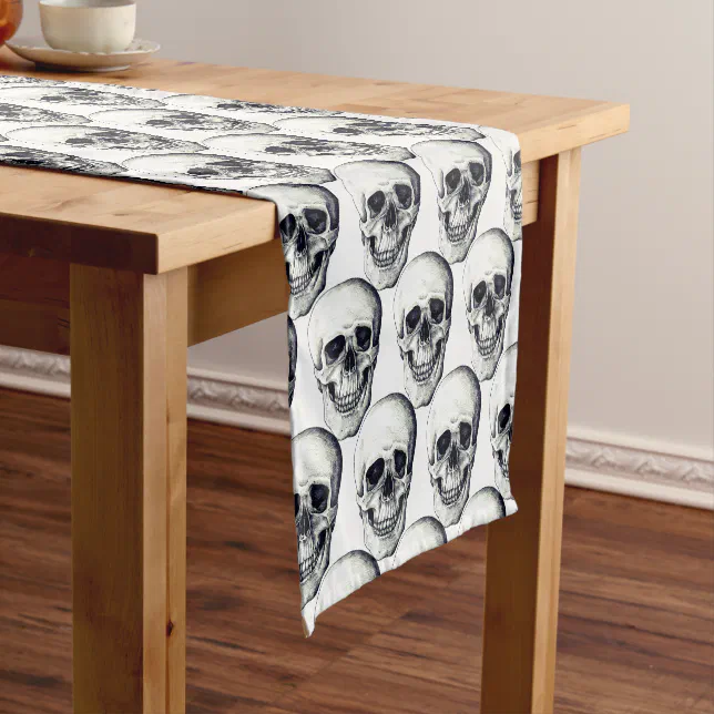 Halloween Table Runner-Skulls Short Table Runner | Zazzle