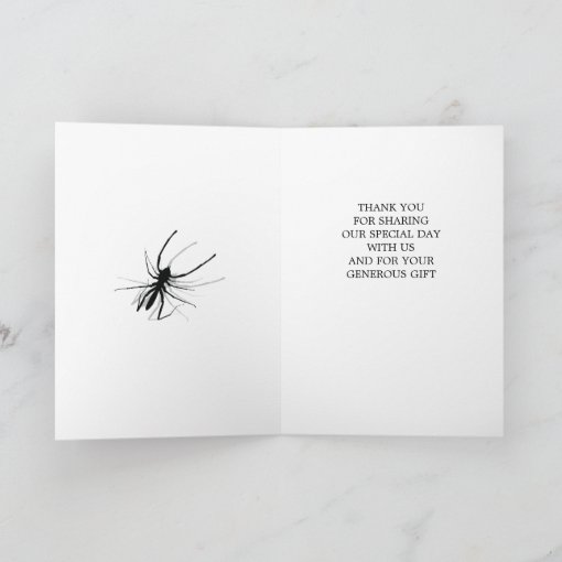Halloween Thank You Card With Orange Spider | Zazzle
