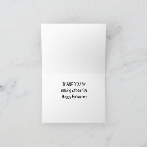 ***HALLOWEEN THANK YOU STUDENT*** HALLOWEEN CARD | Zazzle