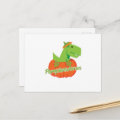 Halloween Thanksgiving Pumpkasaurus Dinosaur Holiday Postcard | Zazzle