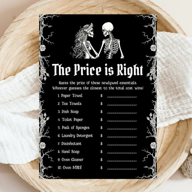 Halloween The Price is Right Bridal Shower Game Invitation | Zazzle