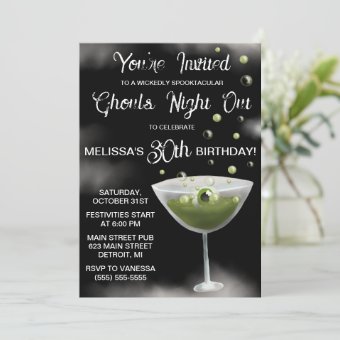 Halloween Themed Ghouls' Night Out Invitation | Zazzle