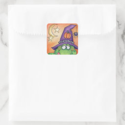 Halloween Toad Square Sticker | Zazzle