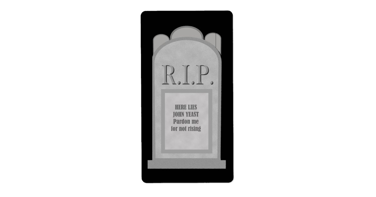 Halloween Tombstone Label | Zazzle