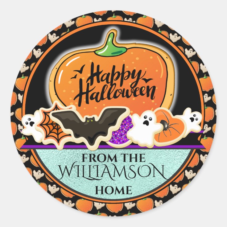 Halloween Treat Bag Sticker | Zazzle
