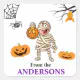 Halloween Treat Tag Cute Mummy Boy Sticker | Zazzle