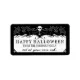 Halloween Treats Label - Black & White Skull | Zazzle