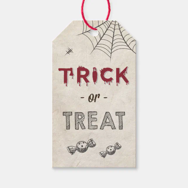 Halloween Trick or Treat Kid Children Party Favor Gift Tags | Zazzle