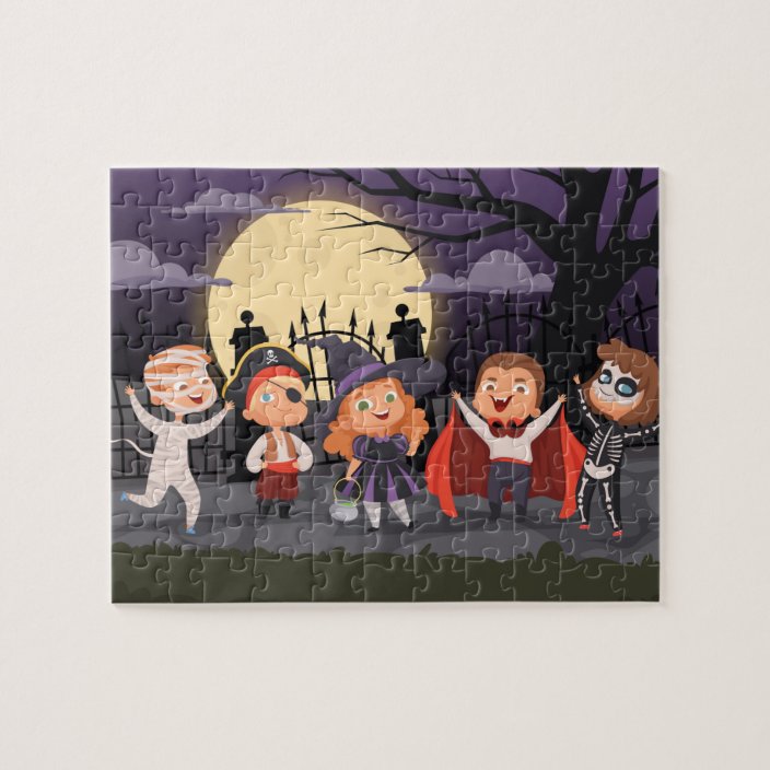 Halloween Trick or Treat Kids Puzzle | Zazzle.com