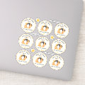 Halloween Trick Or Treat Name Boo Ghost Kiss Cut Sticker | Zazzle