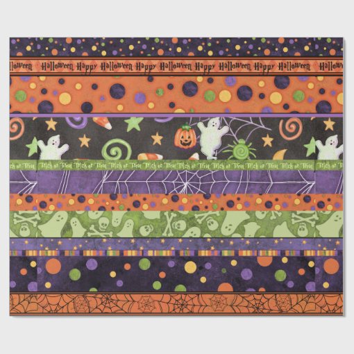 Halloween Trick or Treat Wrapping Paper Gift Wrap | Zazzle