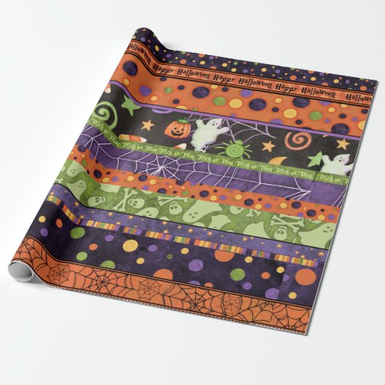 Halloween Trick or Treat Wrapping Paper Gift Wrap | Zazzle.com
