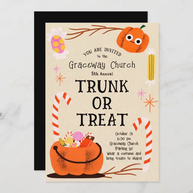 Halloween Trunk or Treat Party Invitation | Zazzle