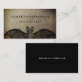 Halloween Vampire Bat Bronze Business Card | Zazzle