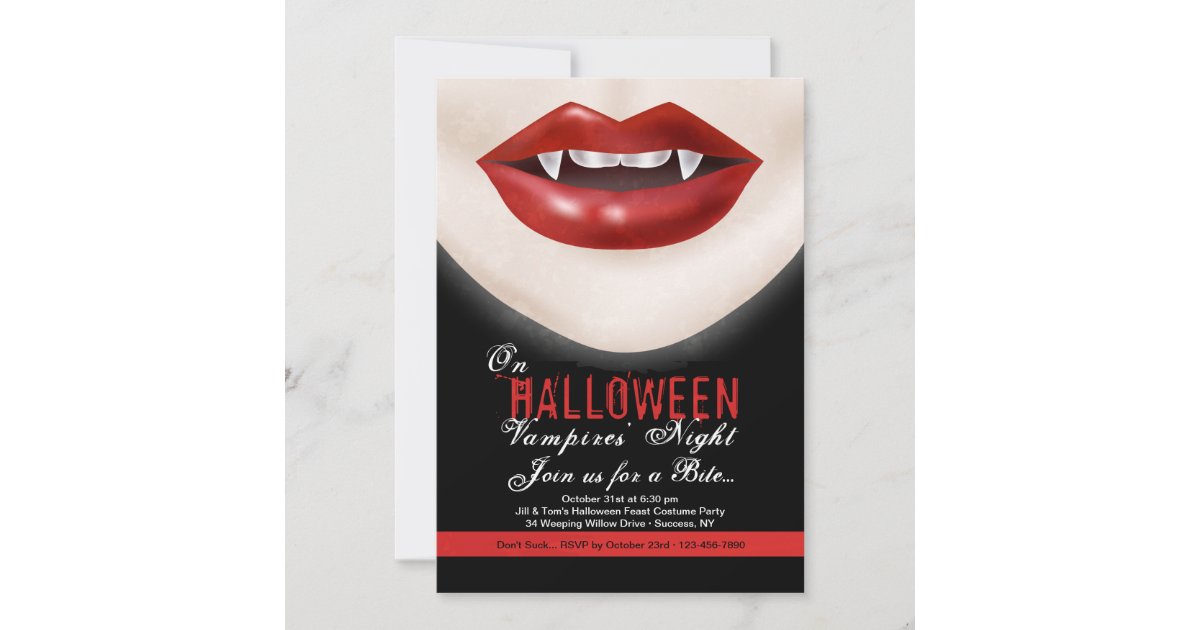Halloween Vampire Invitation | Zazzle
