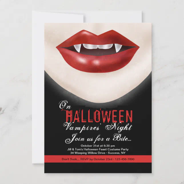 Halloween Vampire Invitation | Zazzle
