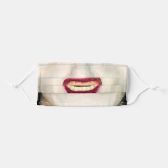 Halloween Vampire Woman Adult Cloth Face Mask | Zazzle