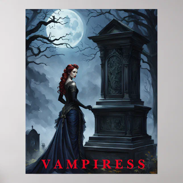 Halloween Vampiress Poster | Zazzle