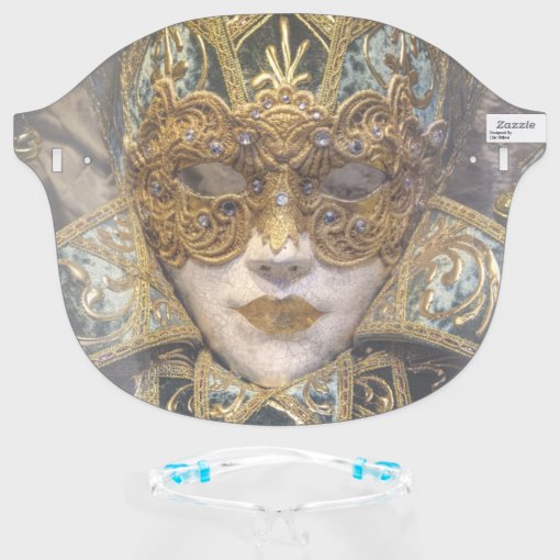 Halloween, Vintage, Elegant, Masquerade Face Shield | Zazzle