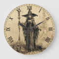 Halloween Vintage Gothic Witch Wall Clock | Zazzle