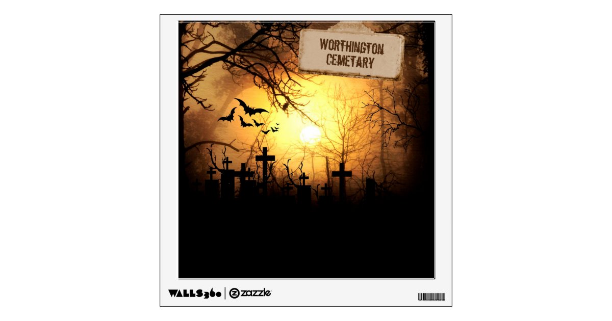 Halloween | Wall Decal | Cemetary | Zazzle