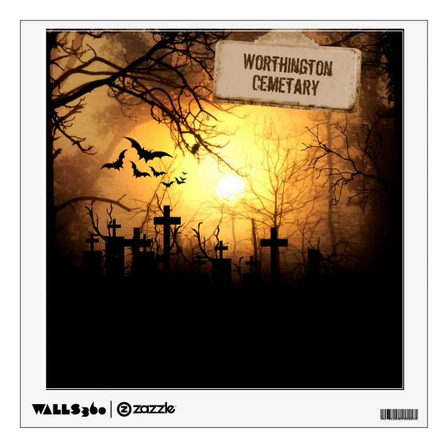 Halloween | Wall Decal | Cemetary | Zazzle