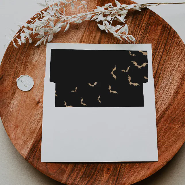 Halloween Wedding Bats Envelope Liner | Zazzle