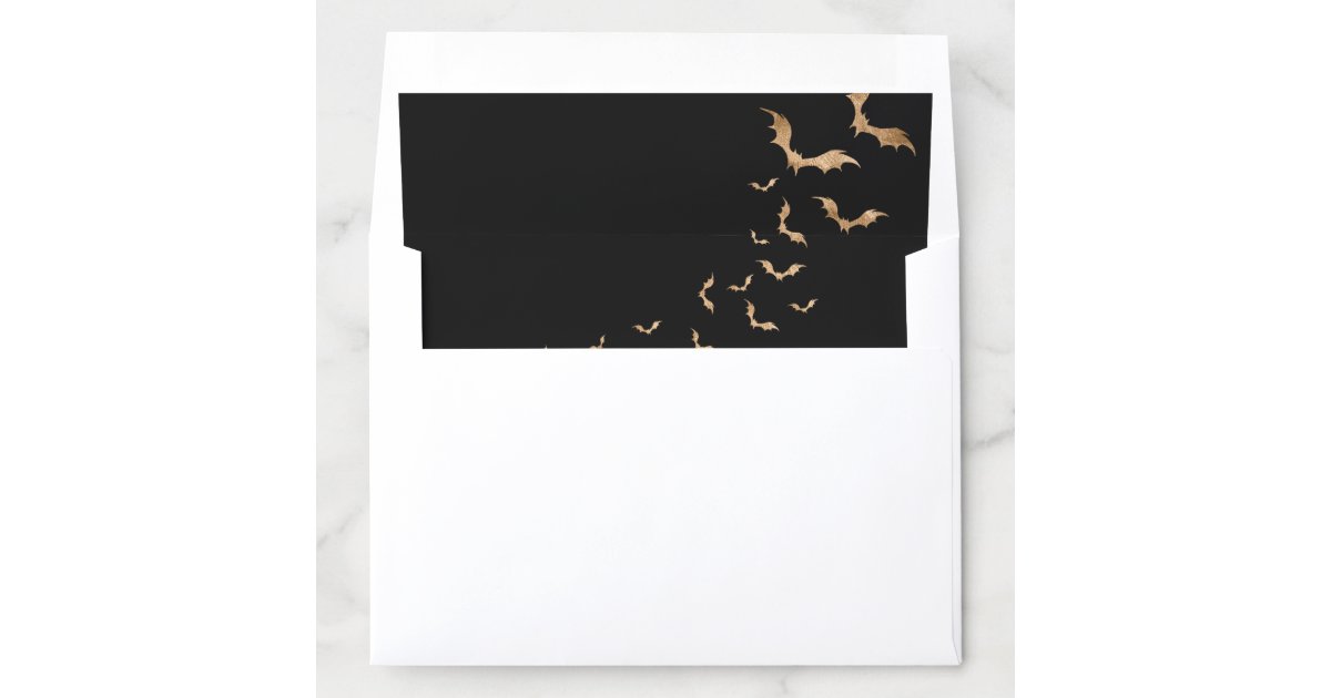 Halloween Wedding Bats Envelope Liner | Zazzle