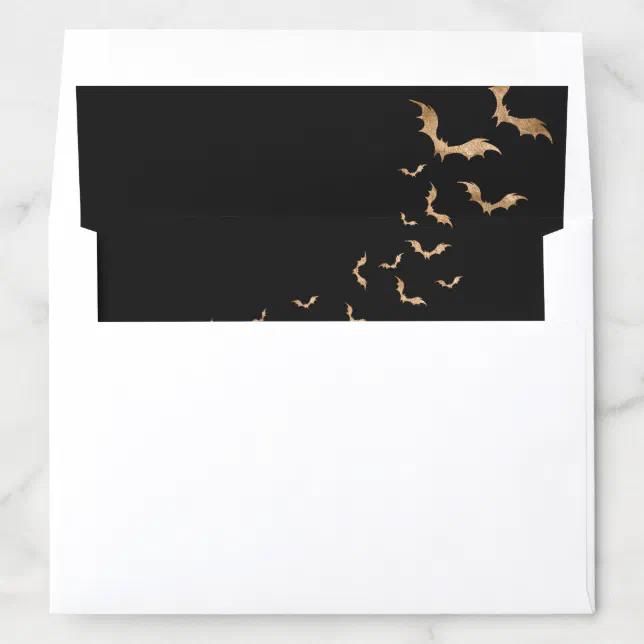 Halloween Wedding Bats Envelope Liner | Zazzle