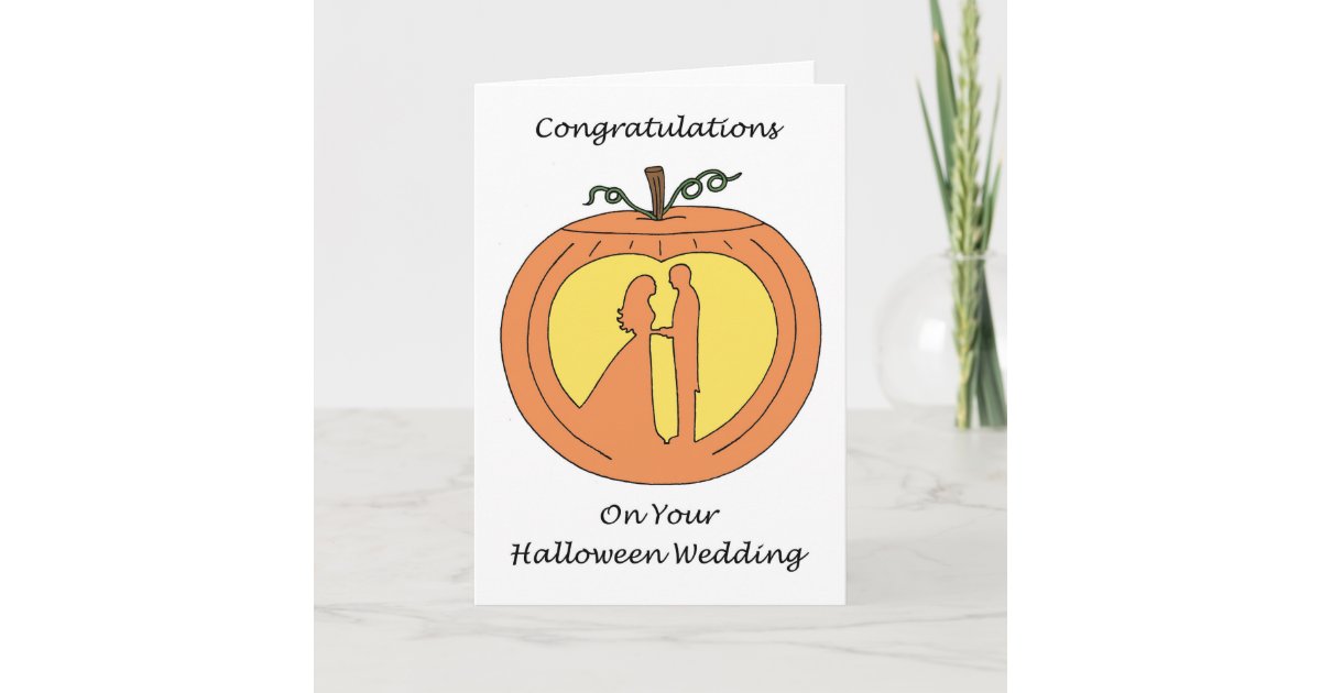 Halloween Wedding Congratulations Card | Zazzle