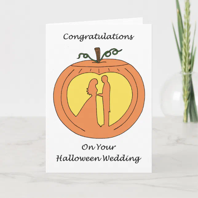 Halloween Wedding Congratulations Card | Zazzle