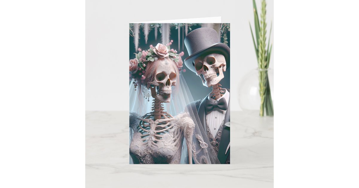 Halloween Wedding Couple Card | Zazzle